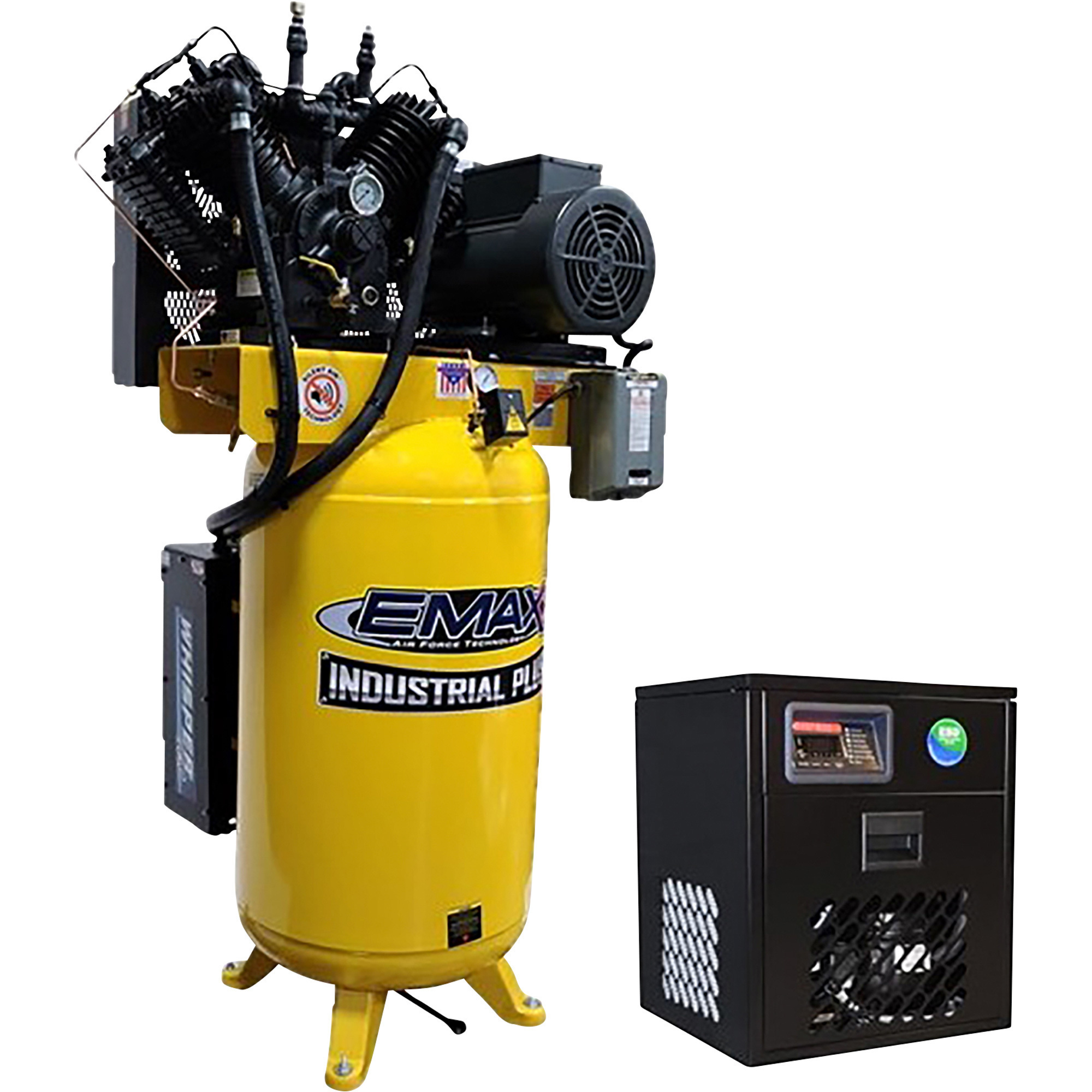 EMAX Industrial Plus 10 HP, 2 Stage, V4, 1-Phase Piston Air Compressor ... EMAX Industrial Plus 10 HP, 2 Stage, V4, 1-Phase Piston Air Compressor ...